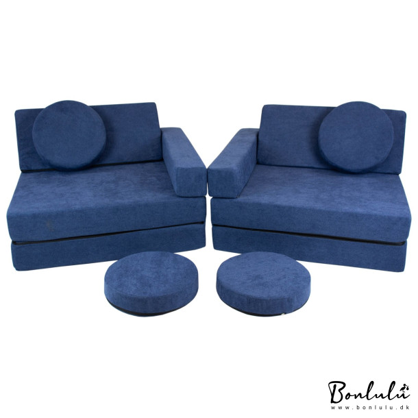 Børne Modulsofa, Navy - SKUMMØBLER - Bonlulu.dk